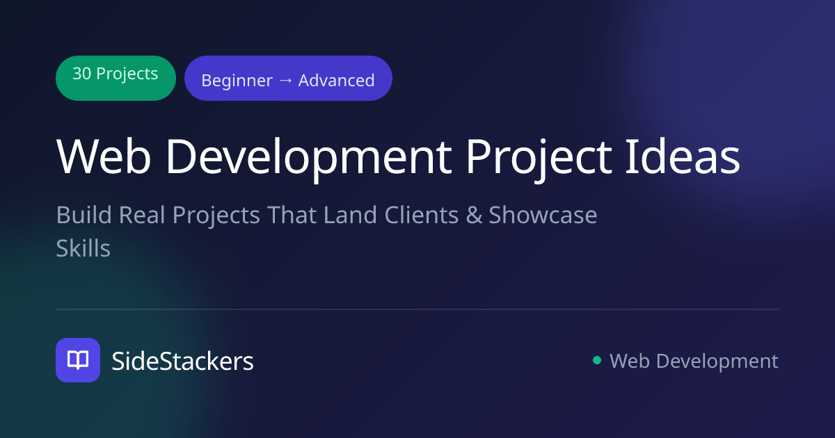 Web Development Project Ideas: 30 Projects to Build Your Portfolio ...